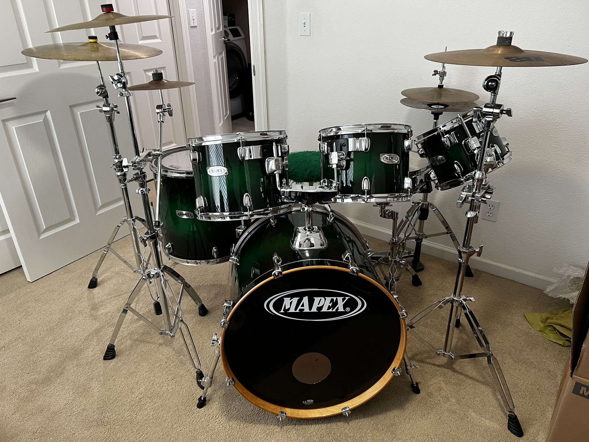 Mapex M Drum Set (No cymbals) - Green for Sale in Temecula, CA - OfferUp