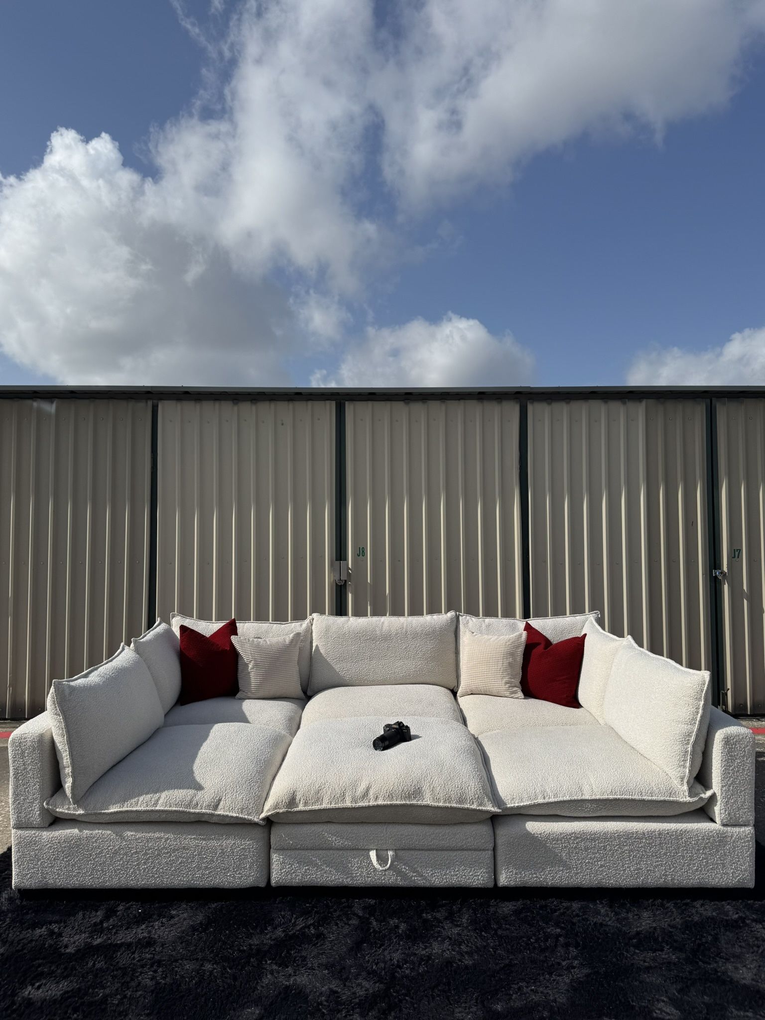 Soft Cloud Bouché 5 Piece + 1 Storage Ottoman Modular Sectional Sofa for Sale in Houston, TX ...
