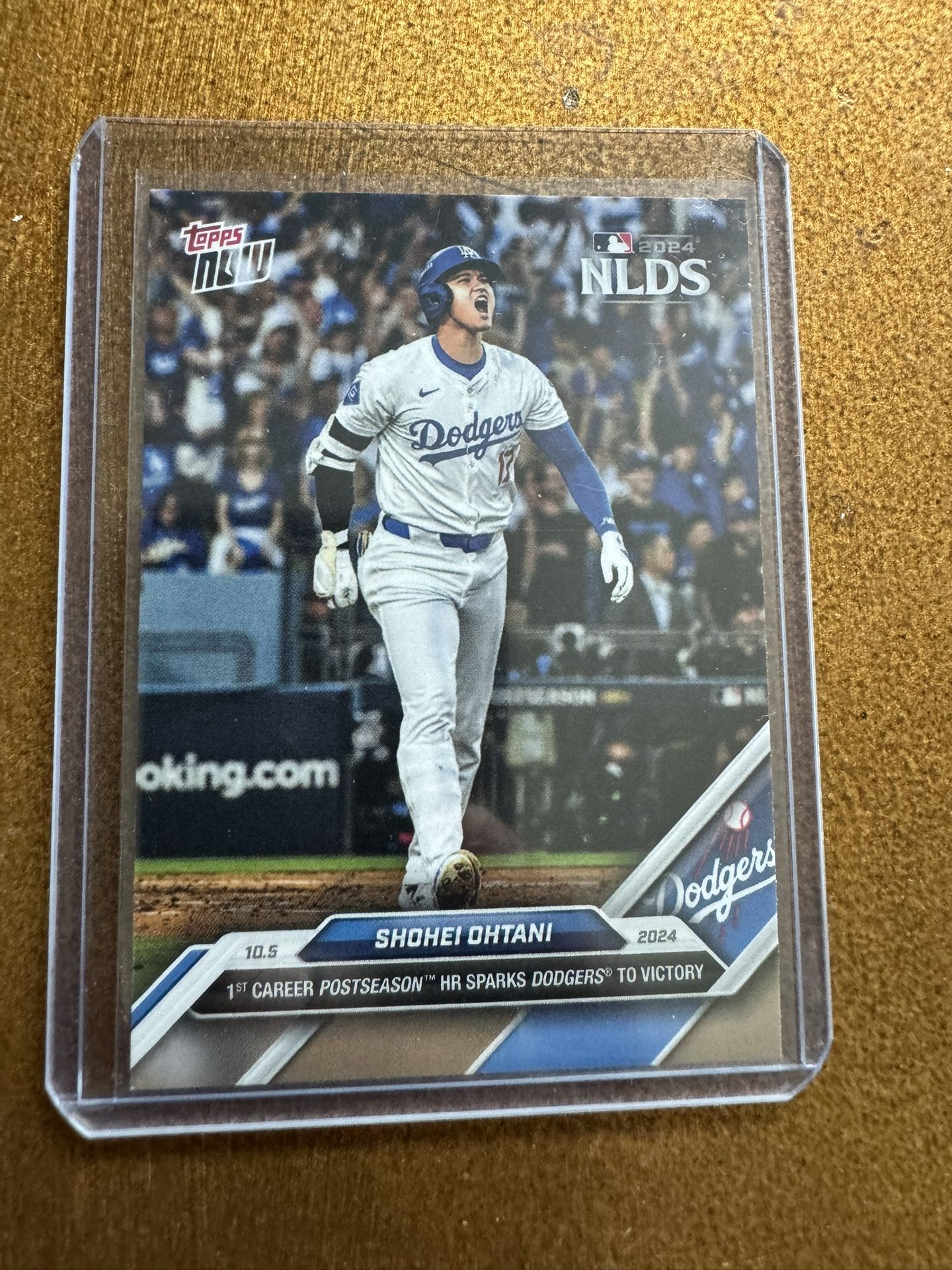 Shohei Ohtani - LA Dodgers- 1st Career Postseason HR Sparks To Victory - Topps Now Card for Sale ...