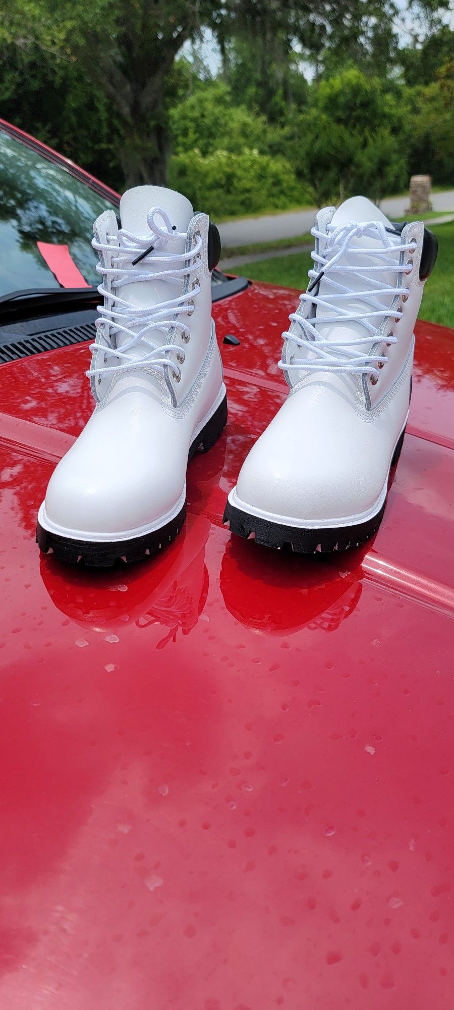 Fashion All White Timberlands