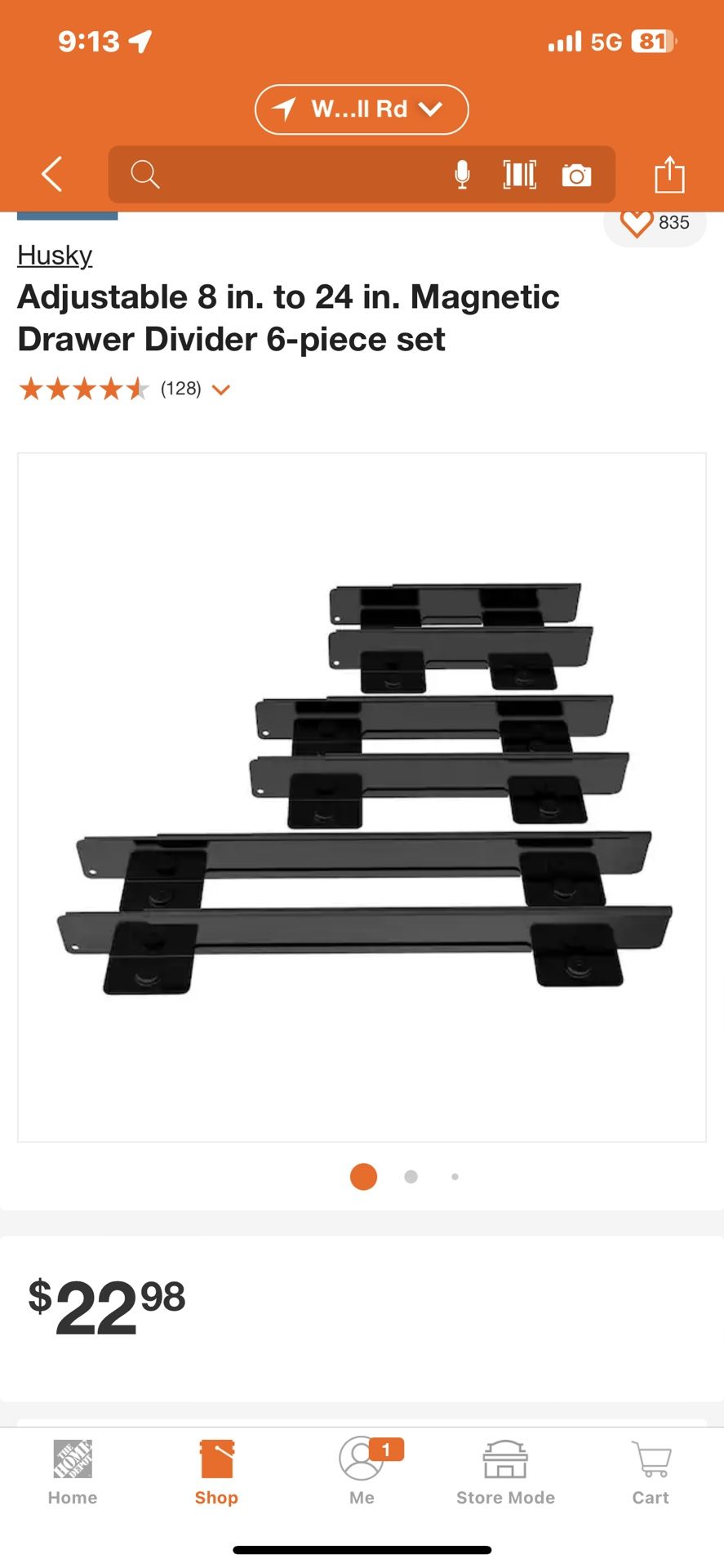 Husky Adjustable 8 in. to 24 in. Magnetic Drawer Divider 6 piece set for Sale in Glendale AZ OfferUp