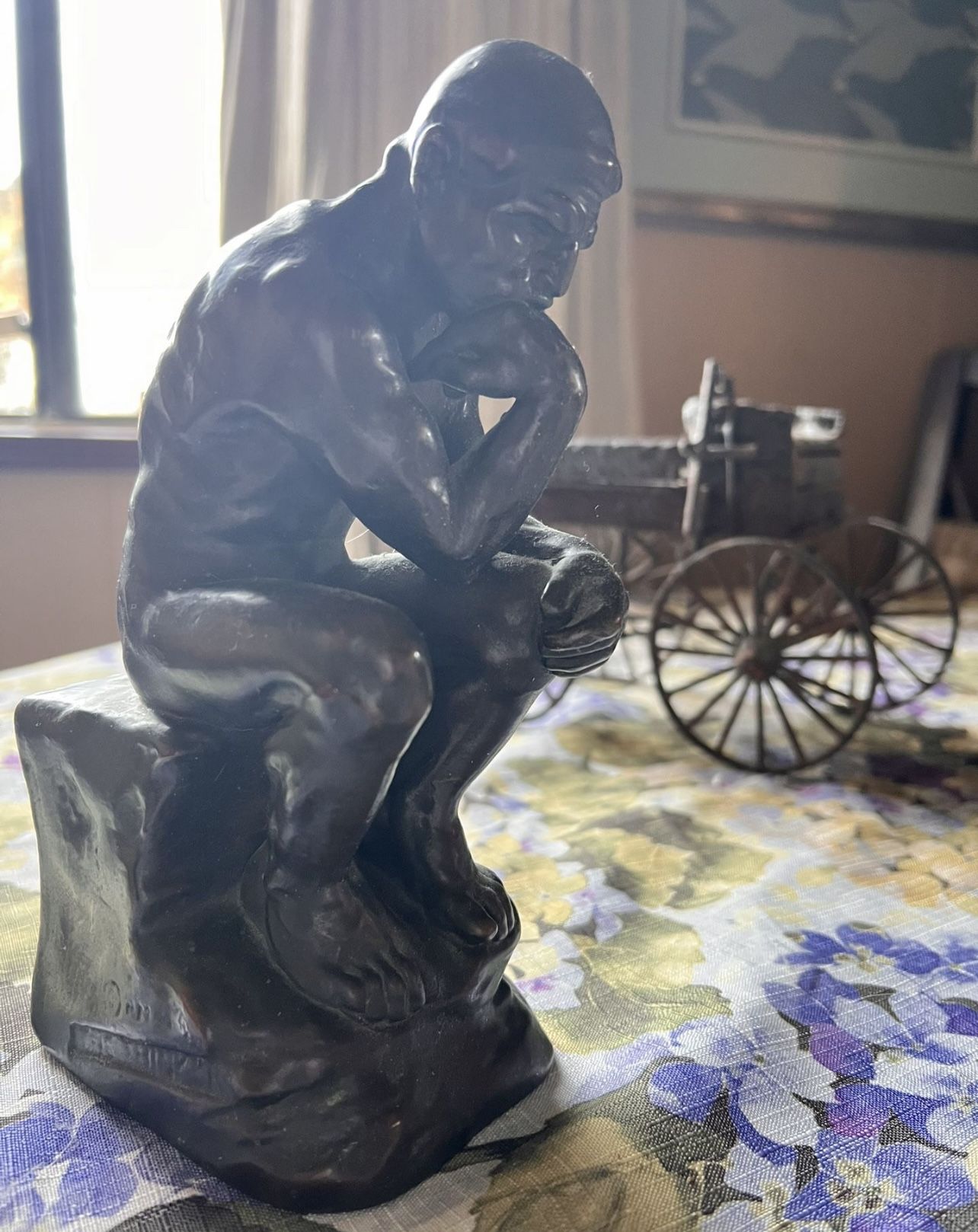 Heavy Bronze “The Thinker” - Early Rodin Replica • Approx. 8” Tall ...