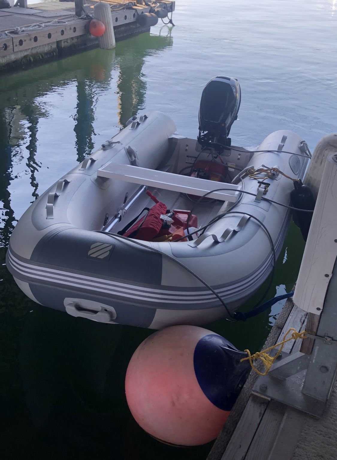 Dingy Inflatable Boat, Motor, & Cover for Sale in Fairview, OR - OfferUp