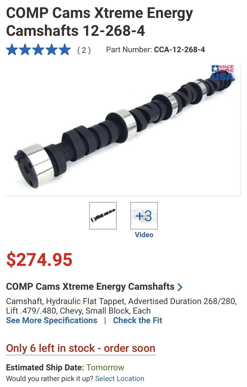 Comp Cam C10 Small block for Sale in San Antonio, TX - OfferUp