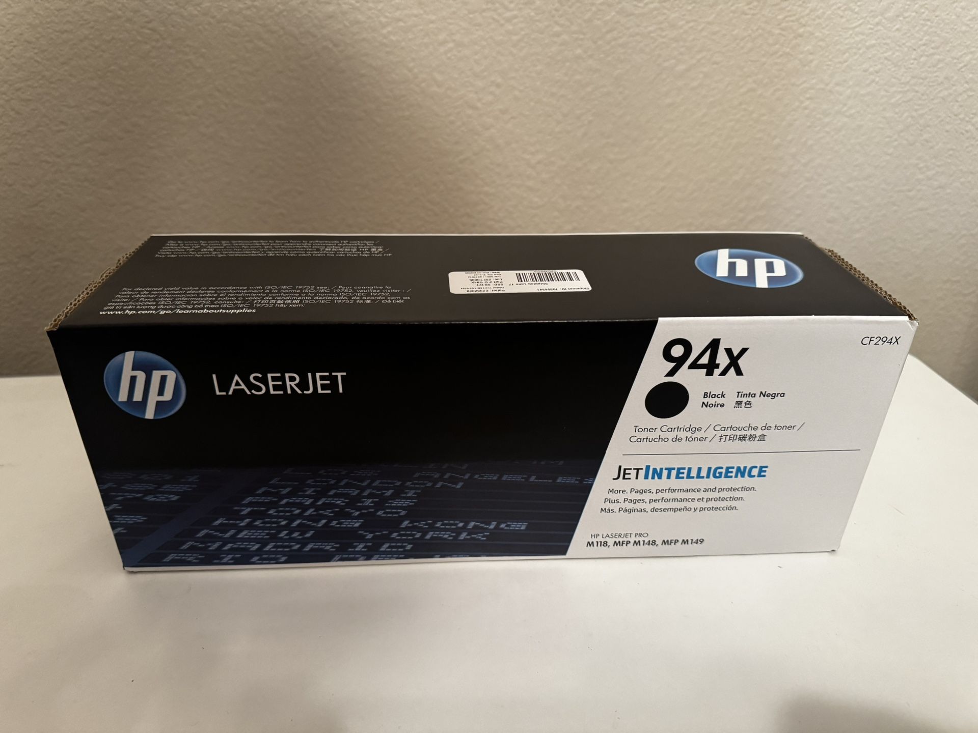 HP 94X High Yield Black Original LaserJet Toner Cartridge, CF294X for ...