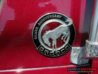Silver Anniversary Bronco Emblem 1991 Ford Bronco Silver Anniversary