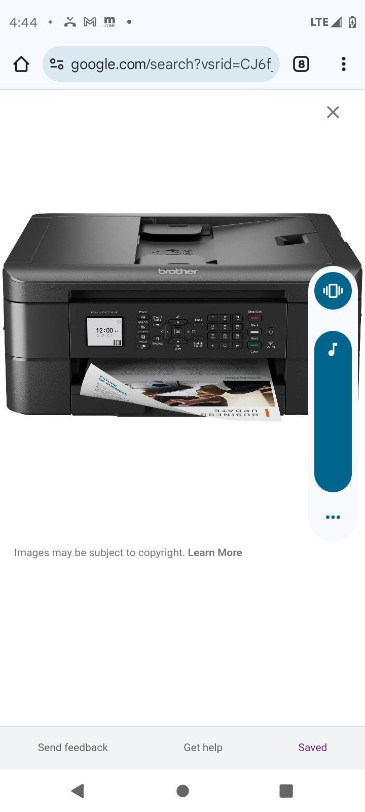 Brother MFC-J1010DW Wireless Color Inkjet All-in-One Printer with Mobile Device and Duplex ...