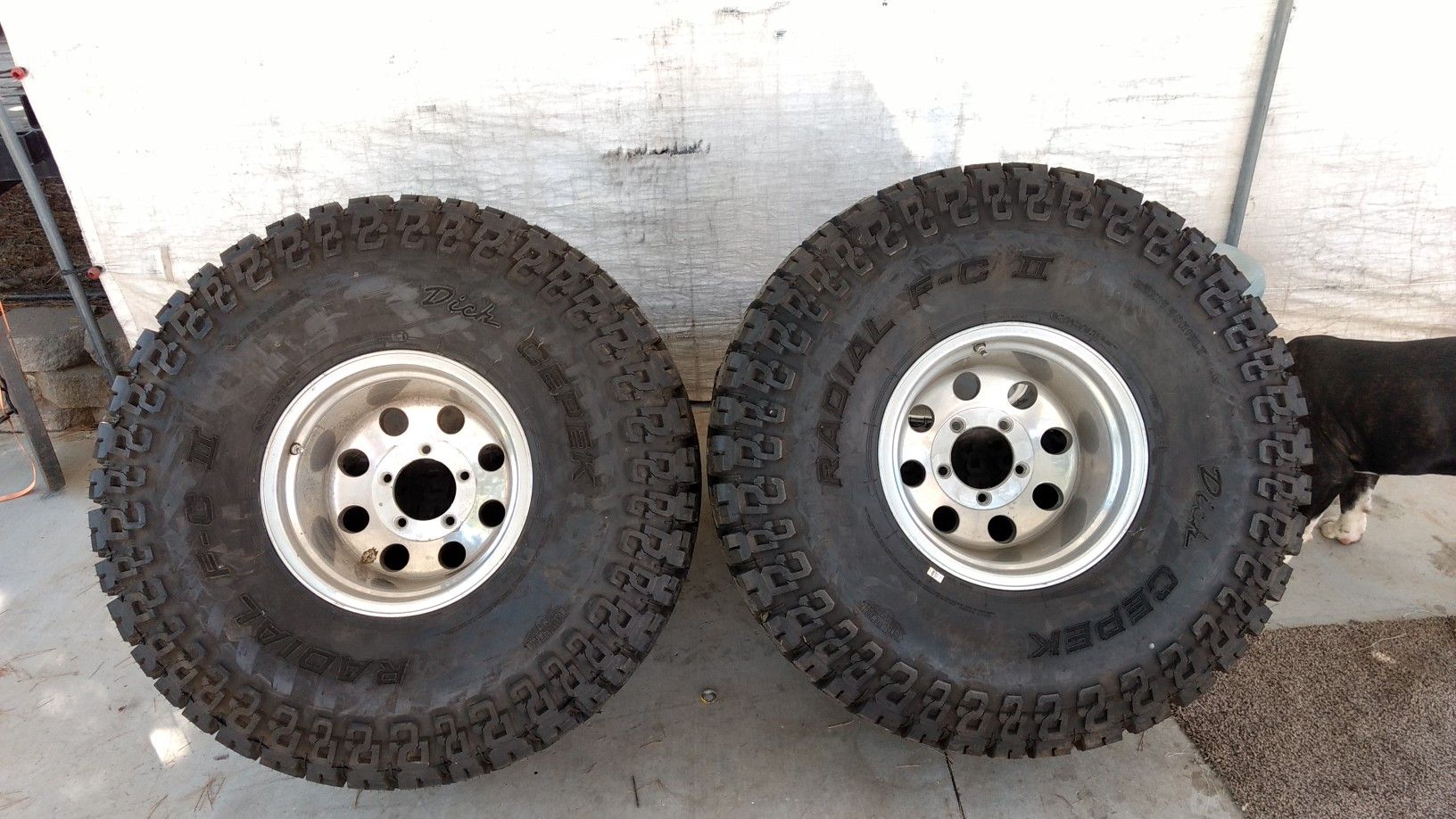 New 38 inch tires on 15x12 Alcoa wheels 5x5.5 ford jeep dodge 5 lug for ...
