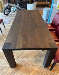 CRATE BARREL Ylifanti Dining Table 1 Bench 6 Leather Dining Chairs for Sale in Los Angeles CA OfferUp