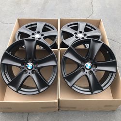 18" oem BMW X5 factory wheels 18 inch semi gloss black rims BMW for ...