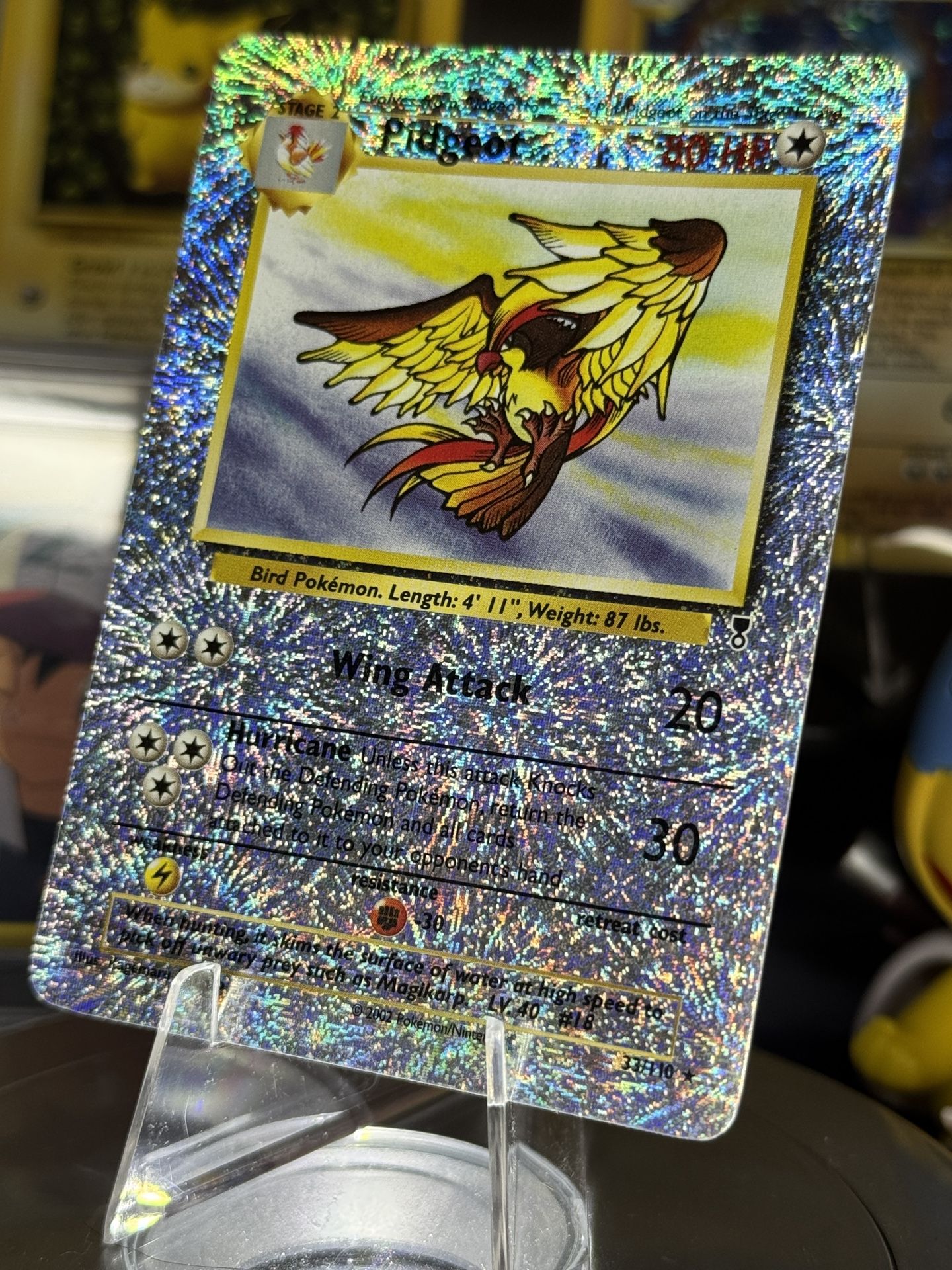 Pokemon Vintage Pidgeot Reverse Holo [Legendary Collection] 33/110 for ...