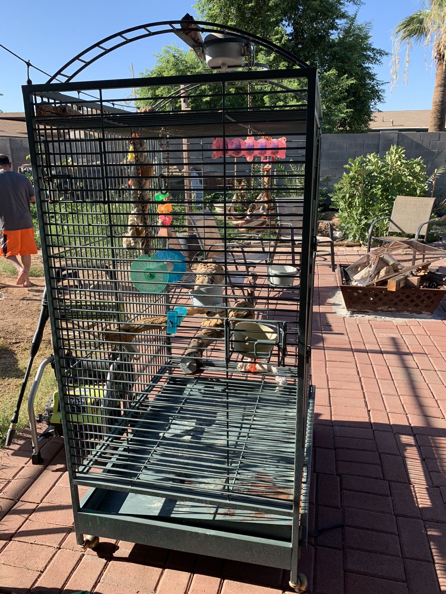 Stainless Steel XL Extra Large Bird Parrot Macaw Indoor Outdoor Cage ...