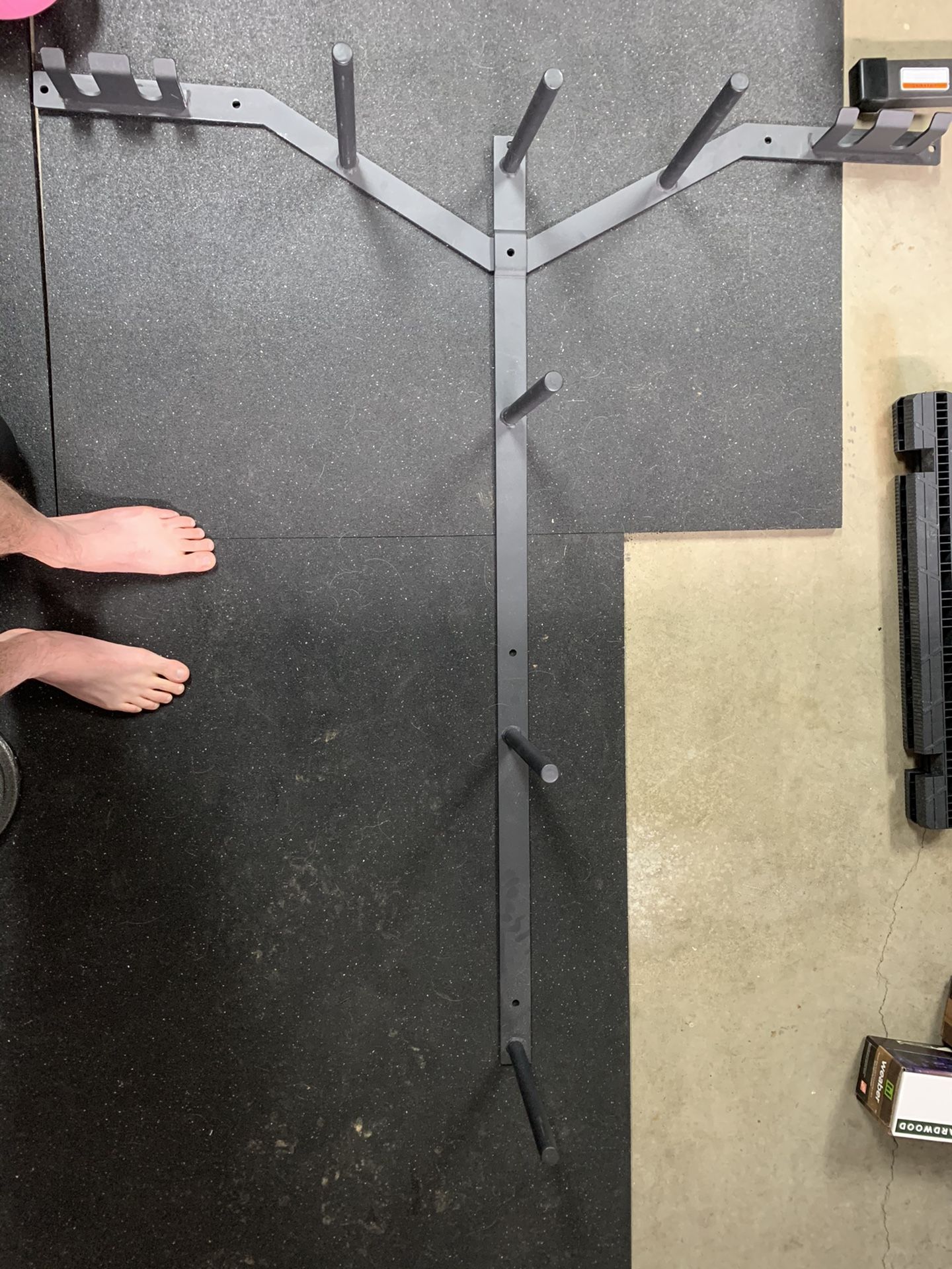 Titan Fitness Multipurpose Wall mount for weights and bars for Sale in ...