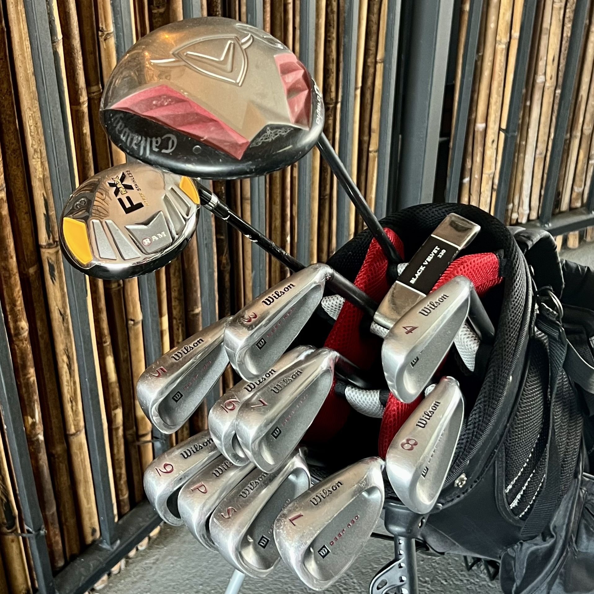 Wilson Deep Red Golf Club Set - Callaway Diablo Octane Driver for Sale ...