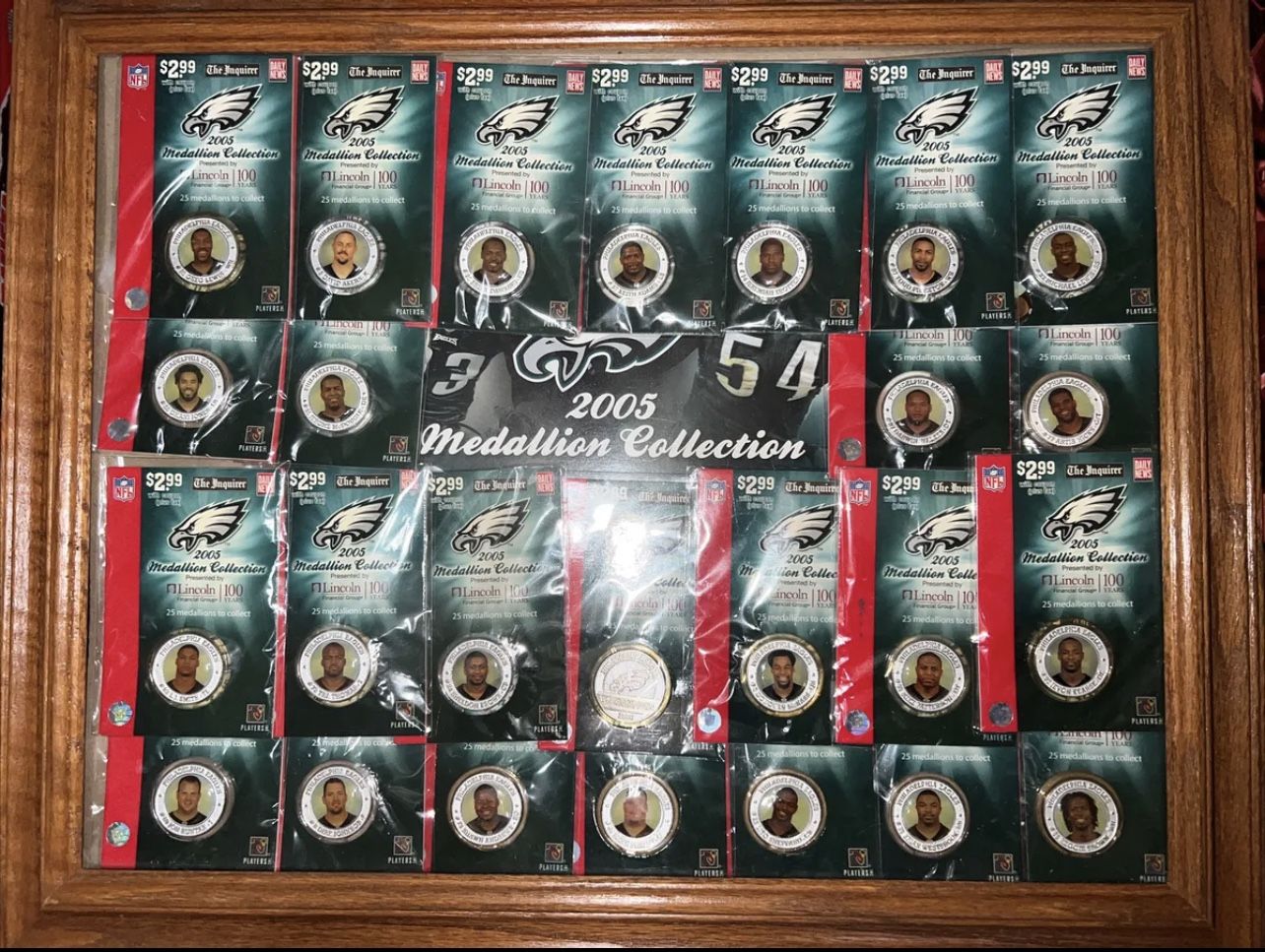 VERY RARE! Philadelphia Eagles 2005 Medallion Collection Framed Album ...