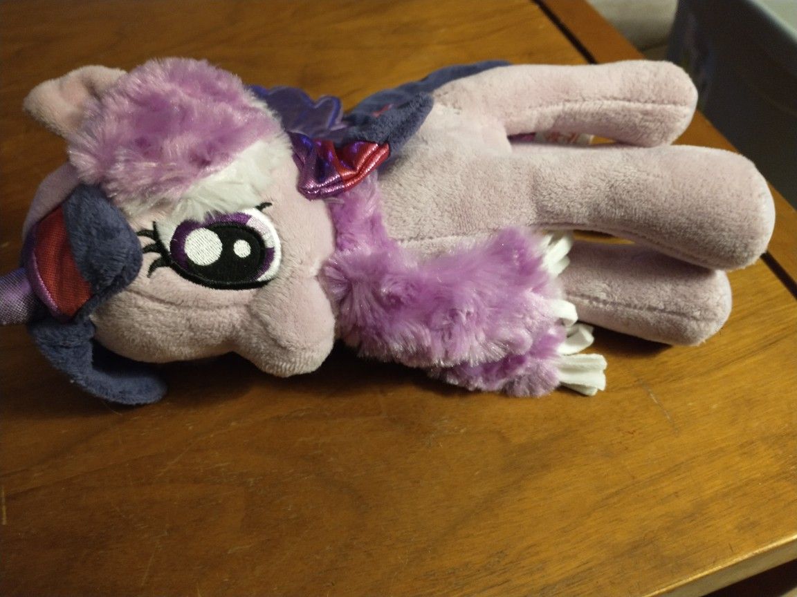 My little pony Twilight Sparkle purple alicorn with scarf & ear muffs ...