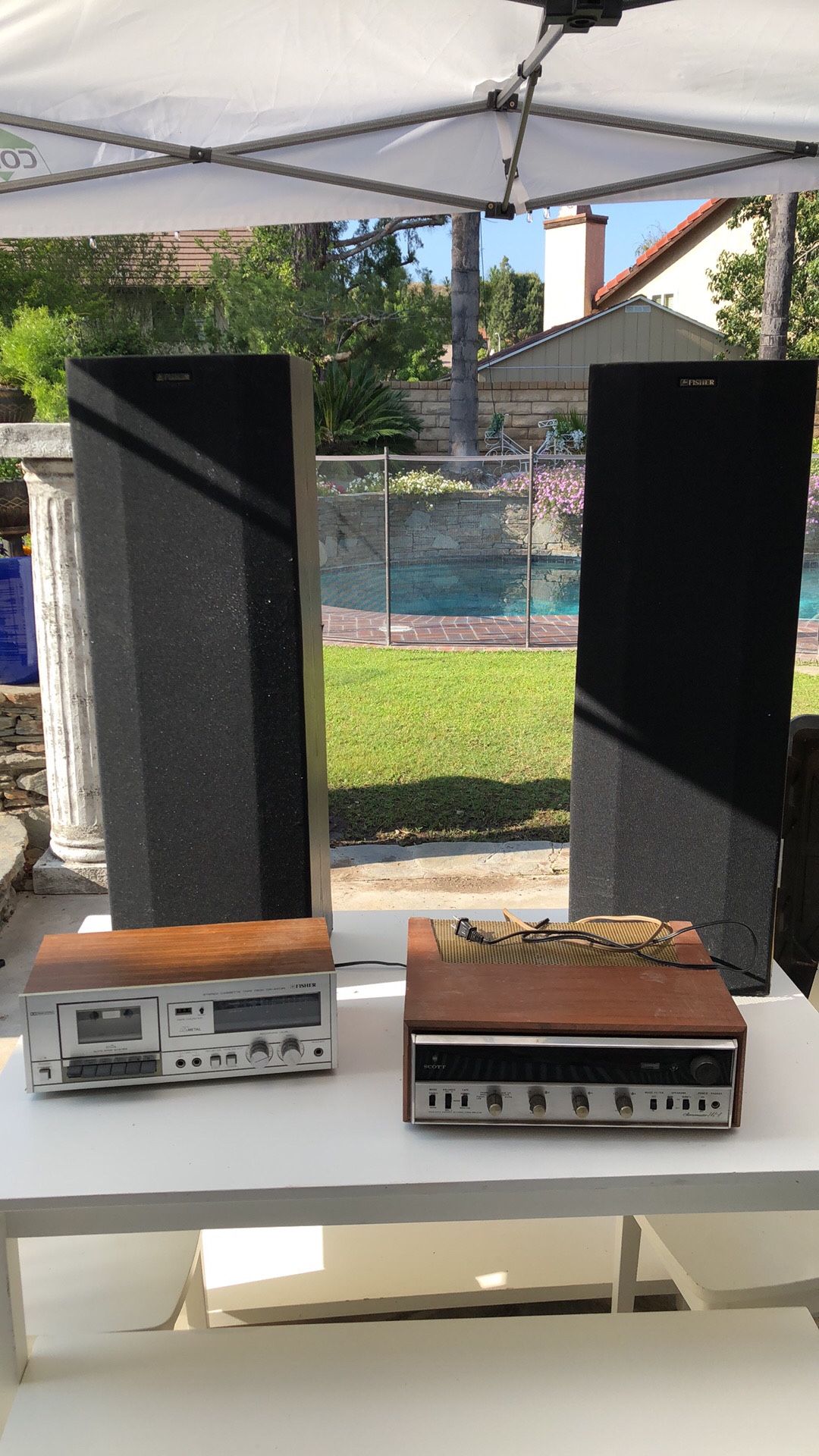 Scott Stereomaster 342-B Stereo Receiver Plus Fisher Cassette Tape Deck ...