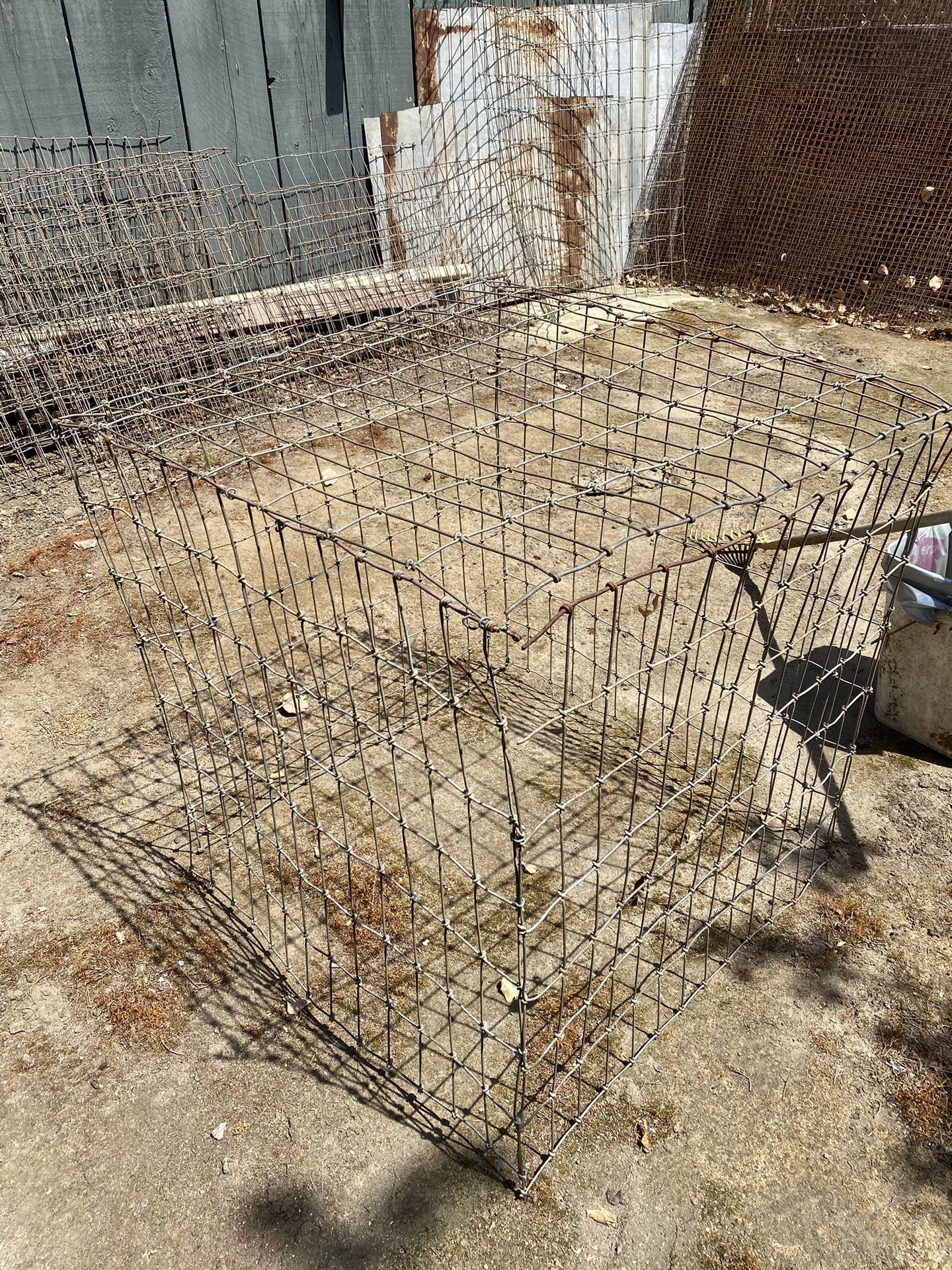 3 Drop Pens For Chickens ,Misc Wire and 5 Pieces Of Metal for Sale in ...