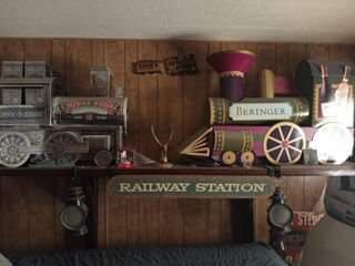 Vintage Railway Station With Railroad Items Collection for Sale in ...