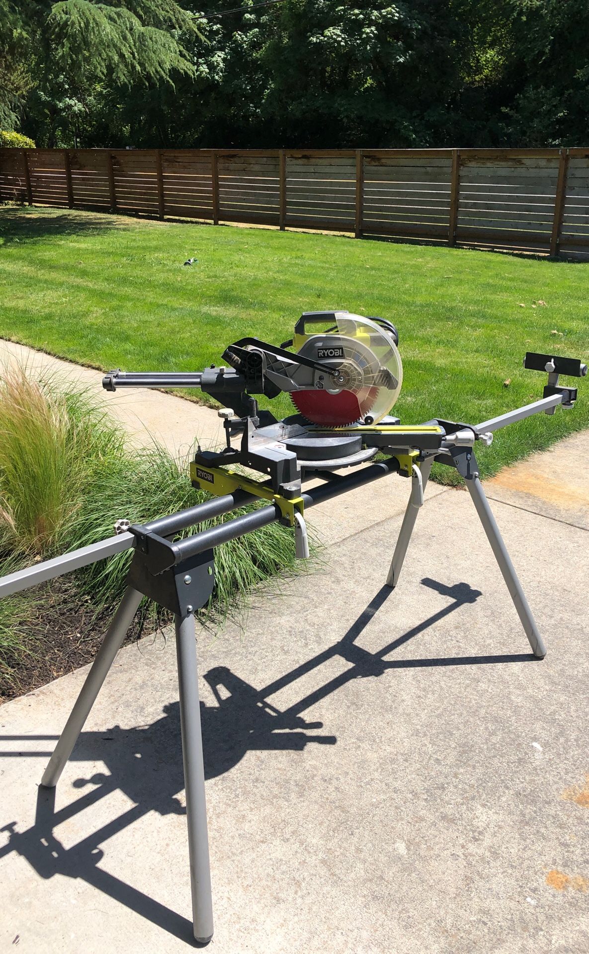 Ryobi 10” Compound Sliding Miter Saw w/ stand TSS120L for Sale in ...