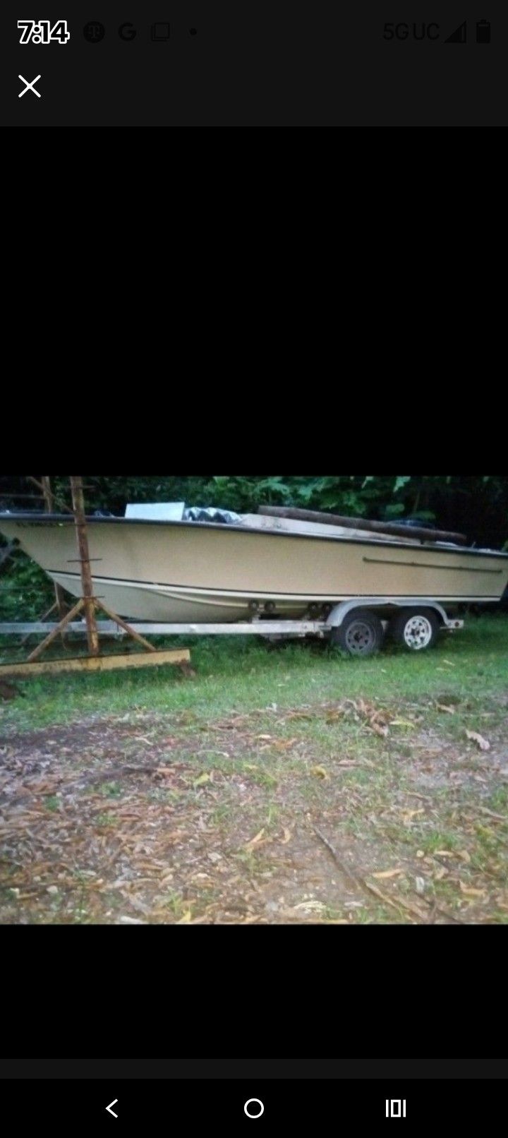 20 Fiberglass Deep Vee Bottom Boat Hull for Sale in Pt Charlotte, FL ...