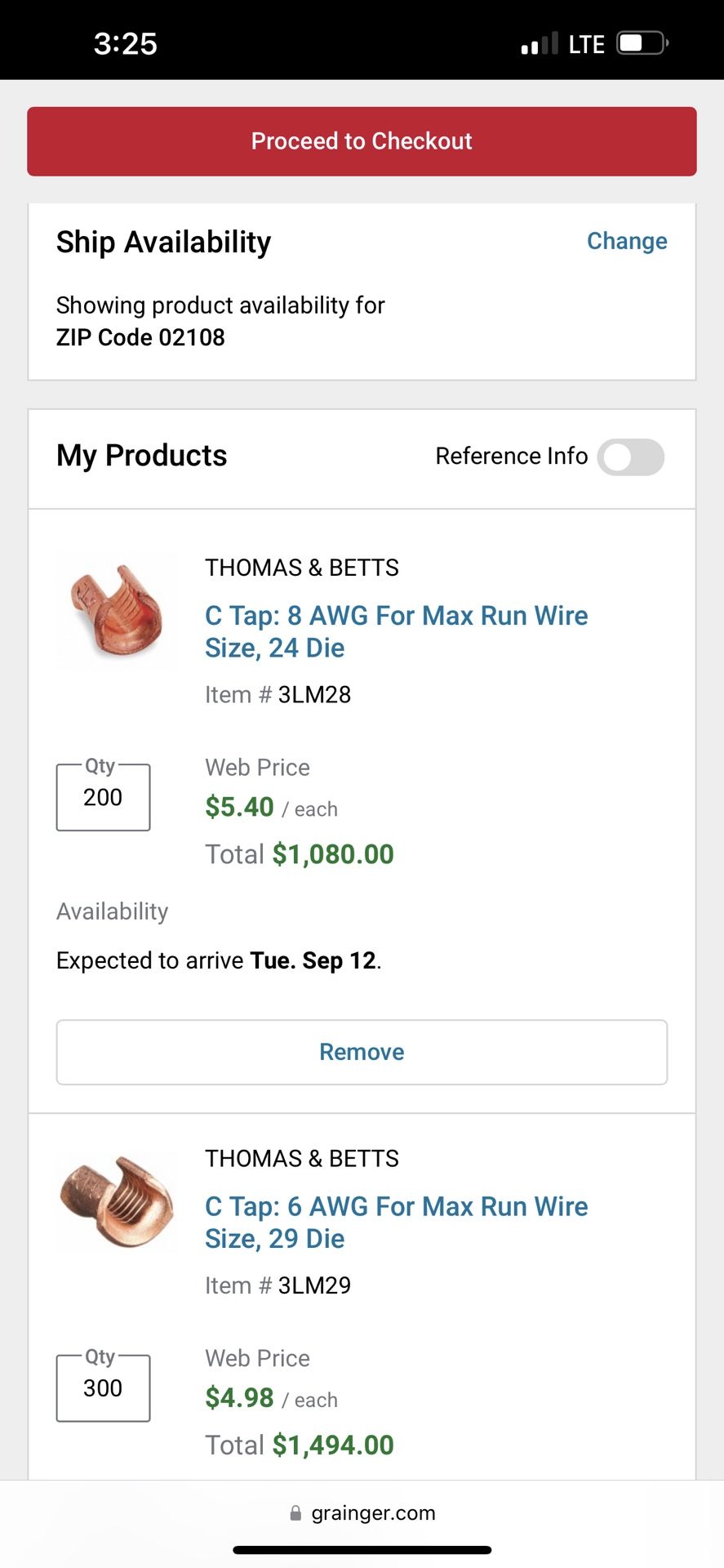 C-TAP - Thomas & Betts, Ilsco, Copper C-Taps, Green, Pink, Brown,Grey ...