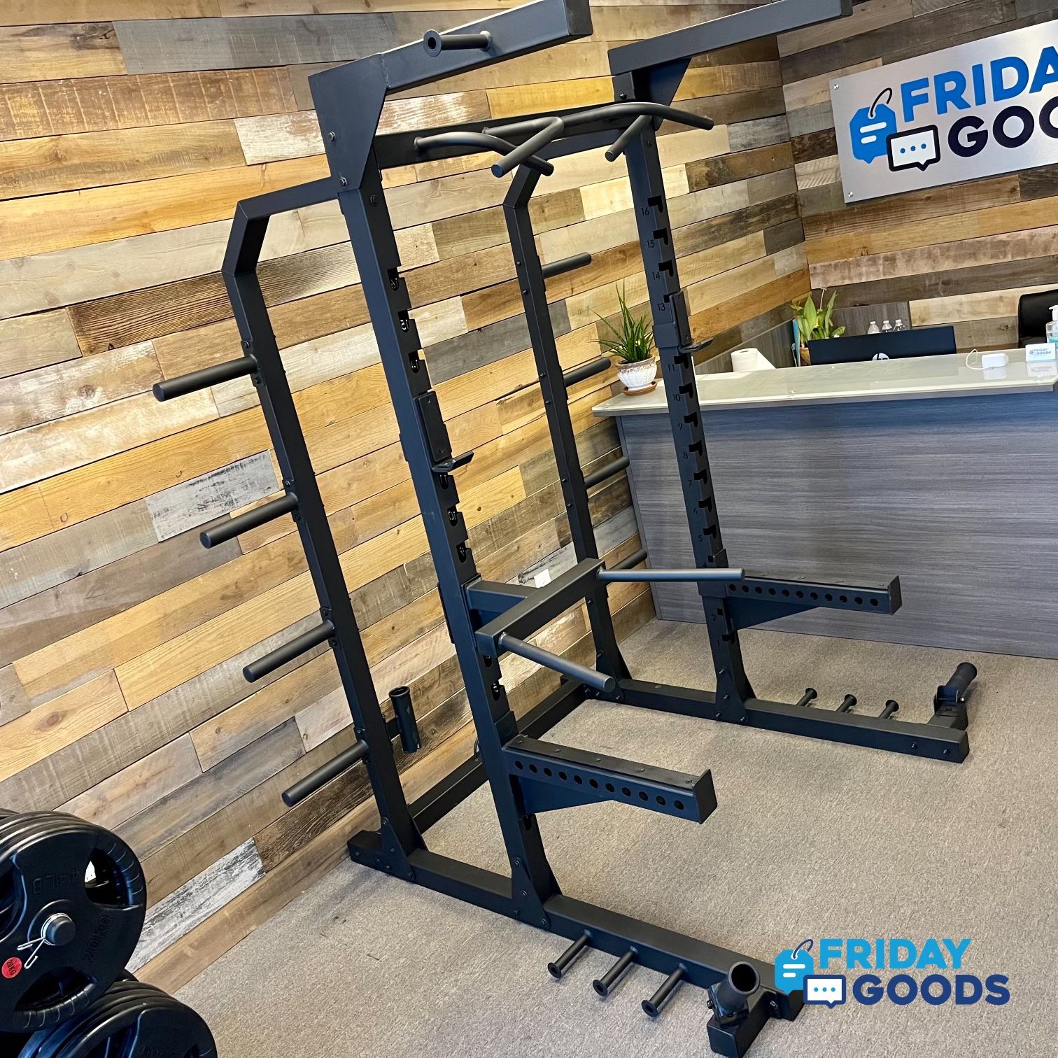 Brand New 3x3 Olympic Squat Rack Power Cage Bench Press Pull Up ...