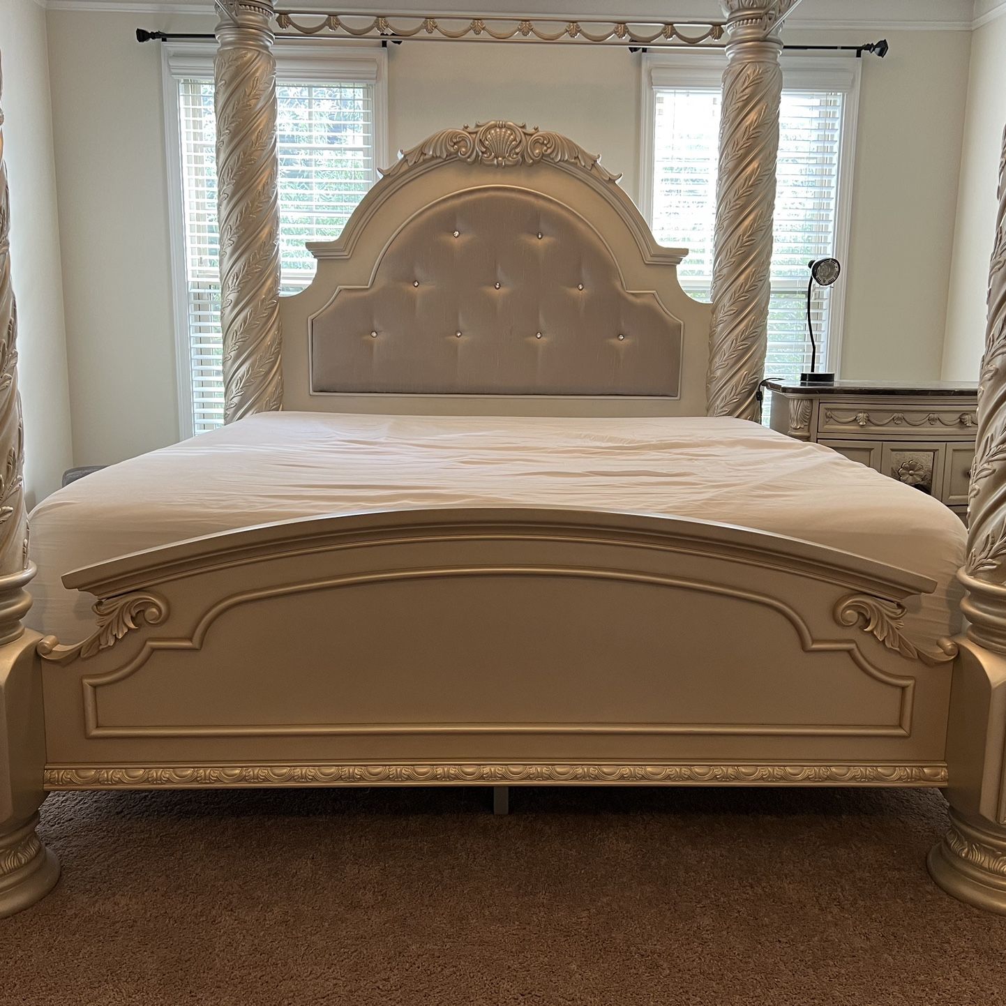 Cassimore King Poster Bed with Canopy for Sale in Atlanta GA OfferUp