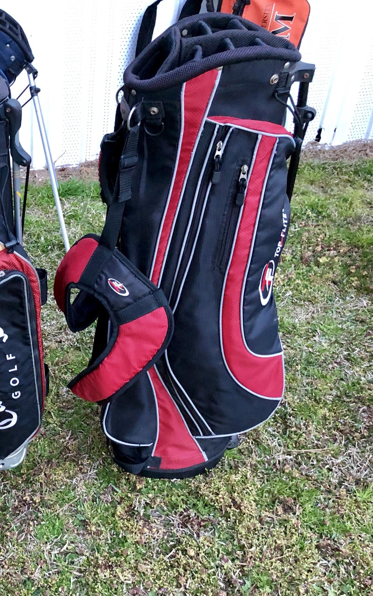 Top Flite XL 8-Way Divided Golf Bag - Like New Condition - Stand & Rain ...