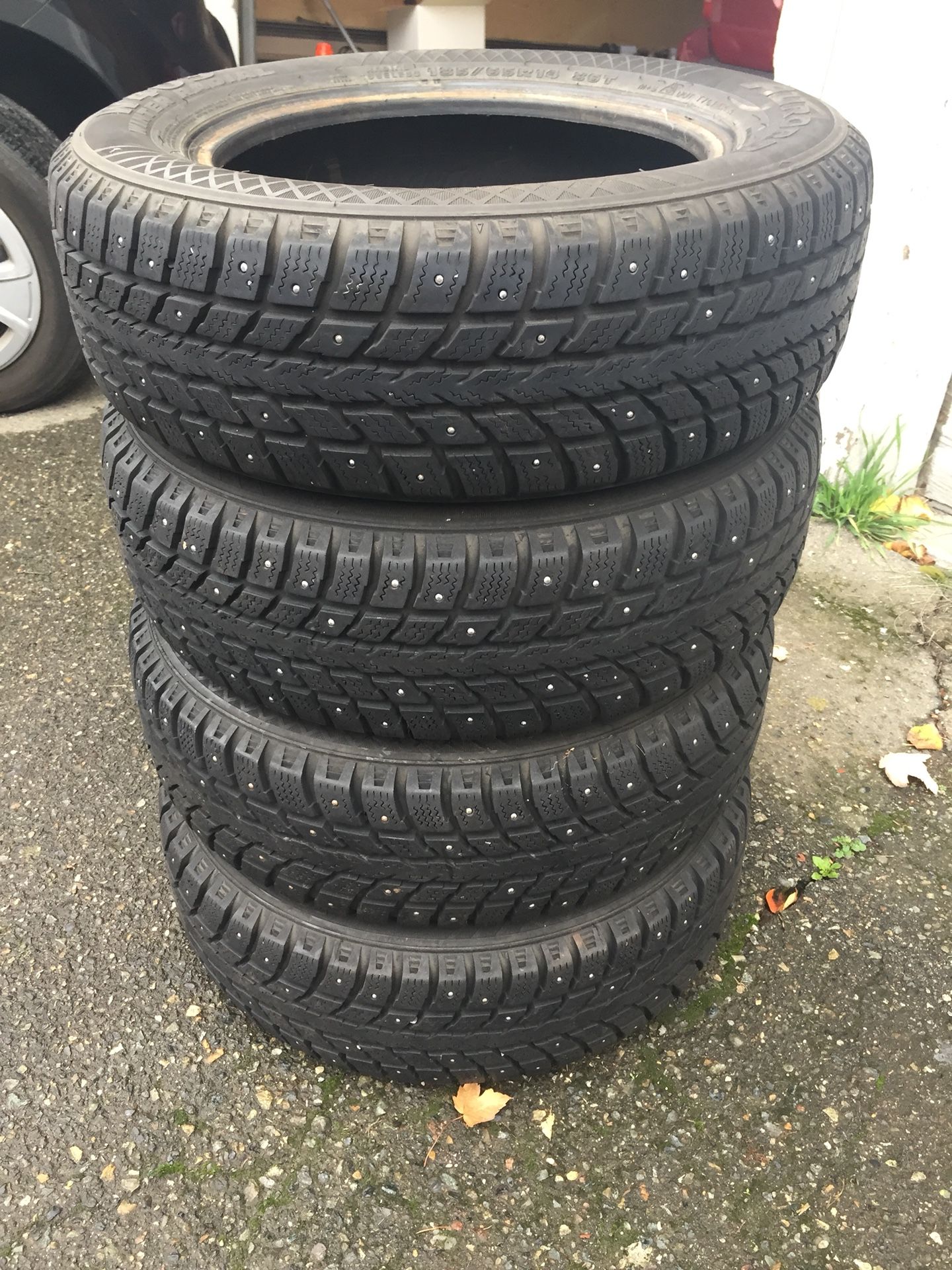 PRICE DROP! Studded Winter Tires 185/65 R14 for Sale in Seattle, WA ...
