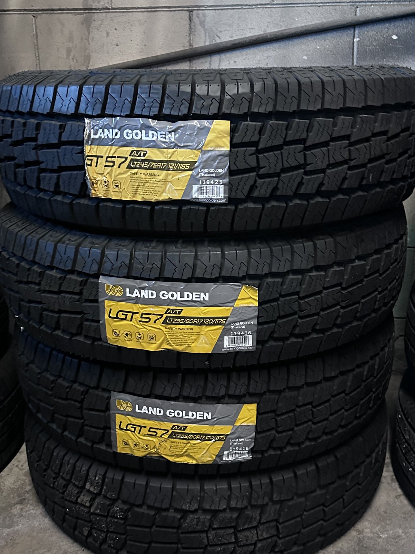 LT245/75R17 LANDGOLDEN AT A SET OF FOUR NEW TIRES for Sale in Pomona ...