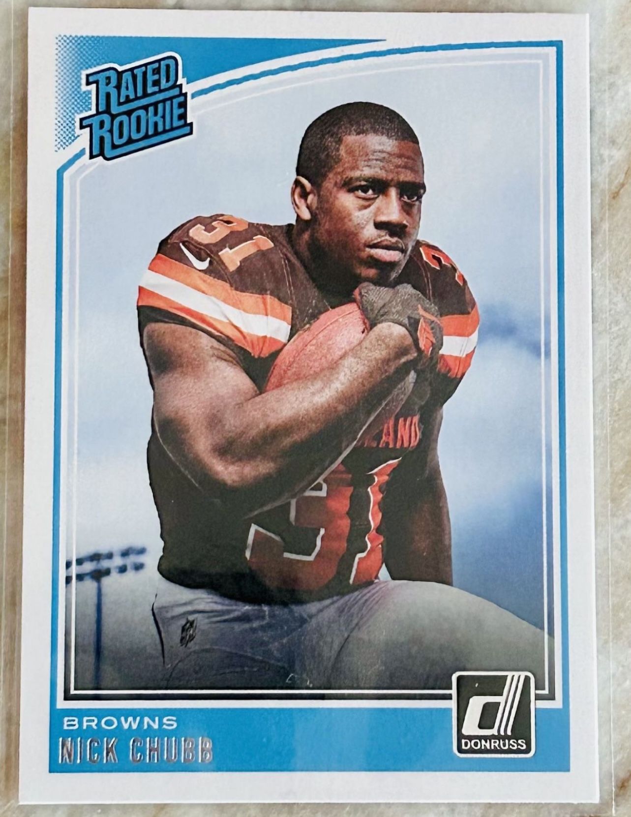 NFL 2018 Donruss Nick Chubb Rated Rookie Cleveland Browns RC Rookie ...