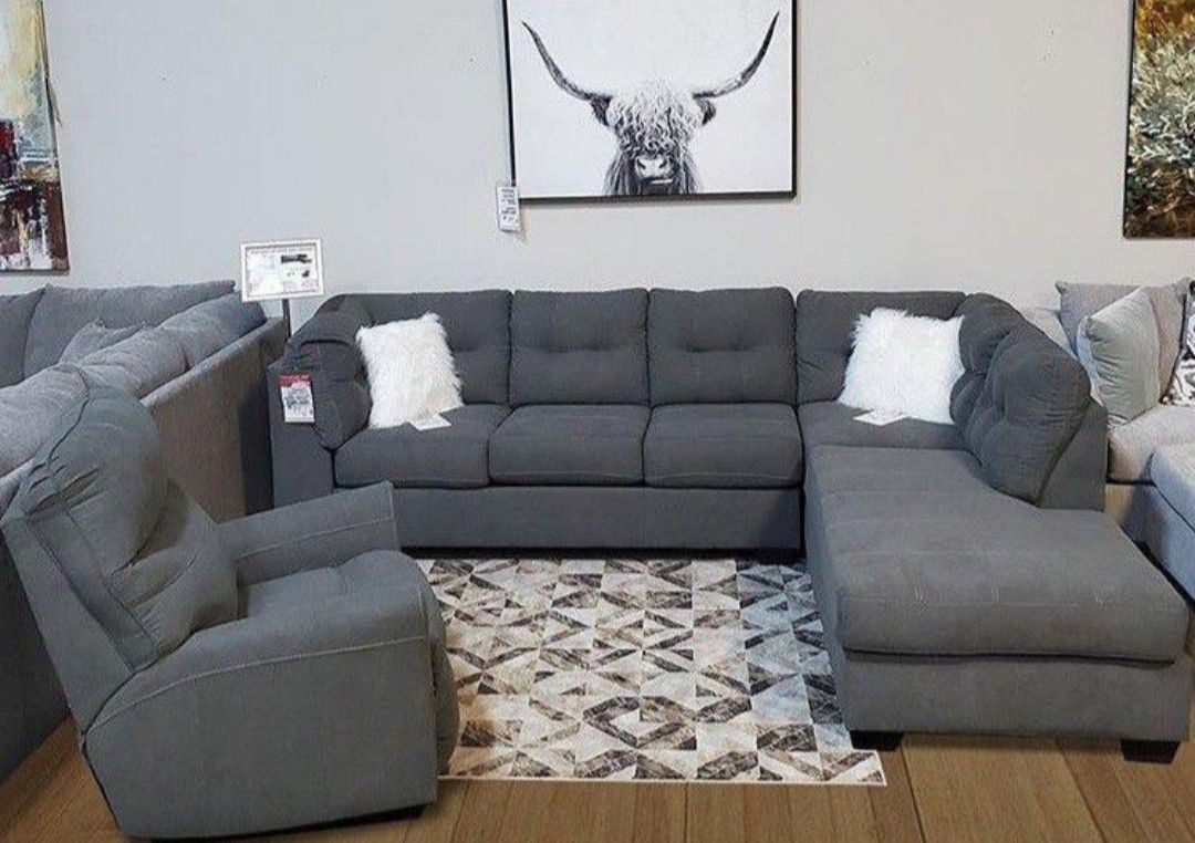 Maier Charcoal Sectional Seating Set Financing Available Only 10 Down Payment Furniture