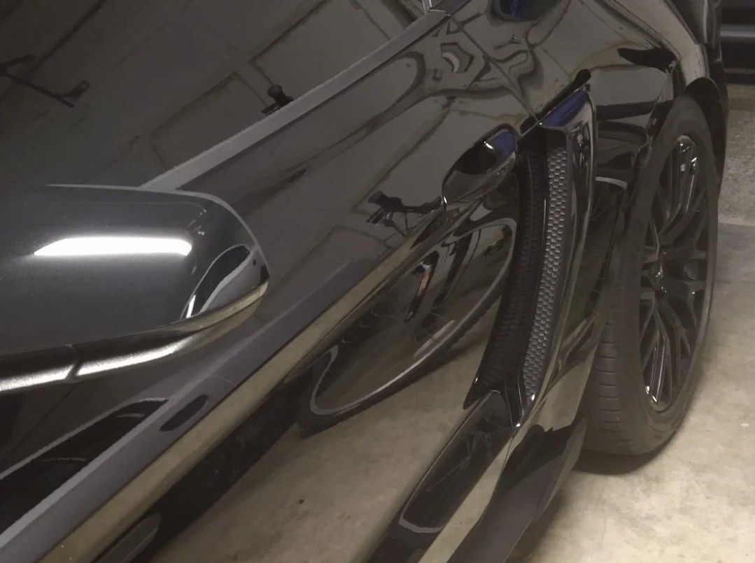 Mustang S550 Side Scoops Professionally Painted Black With Car Paint ...