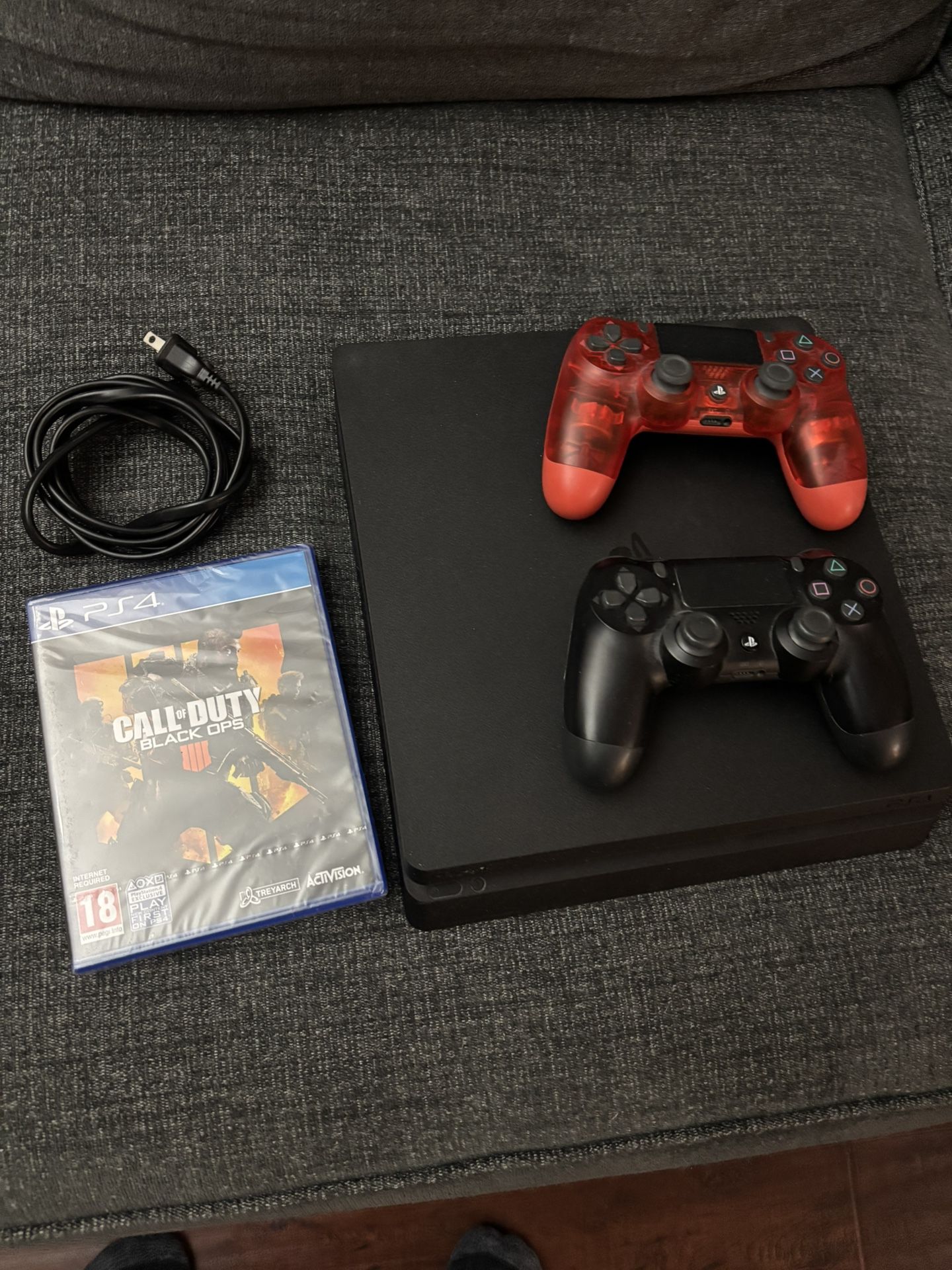 Slim PS4 w/ Controllers + Game for Sale in Las Vegas, NV - OfferUp