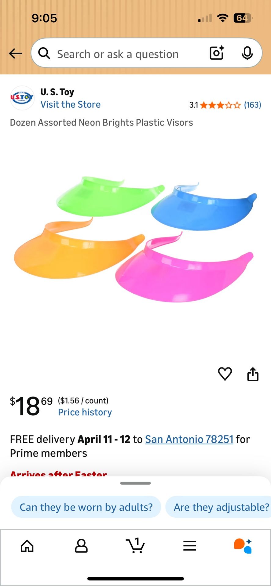 Plastic Visors Neon Colors 12 Count for Sale in San Antonio, TX - OfferUp