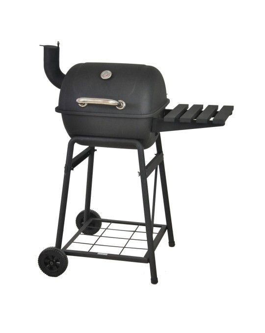 RevoAce 26" Black Mini Barrel Charcoal Grill with Side Shelf for Sale ...