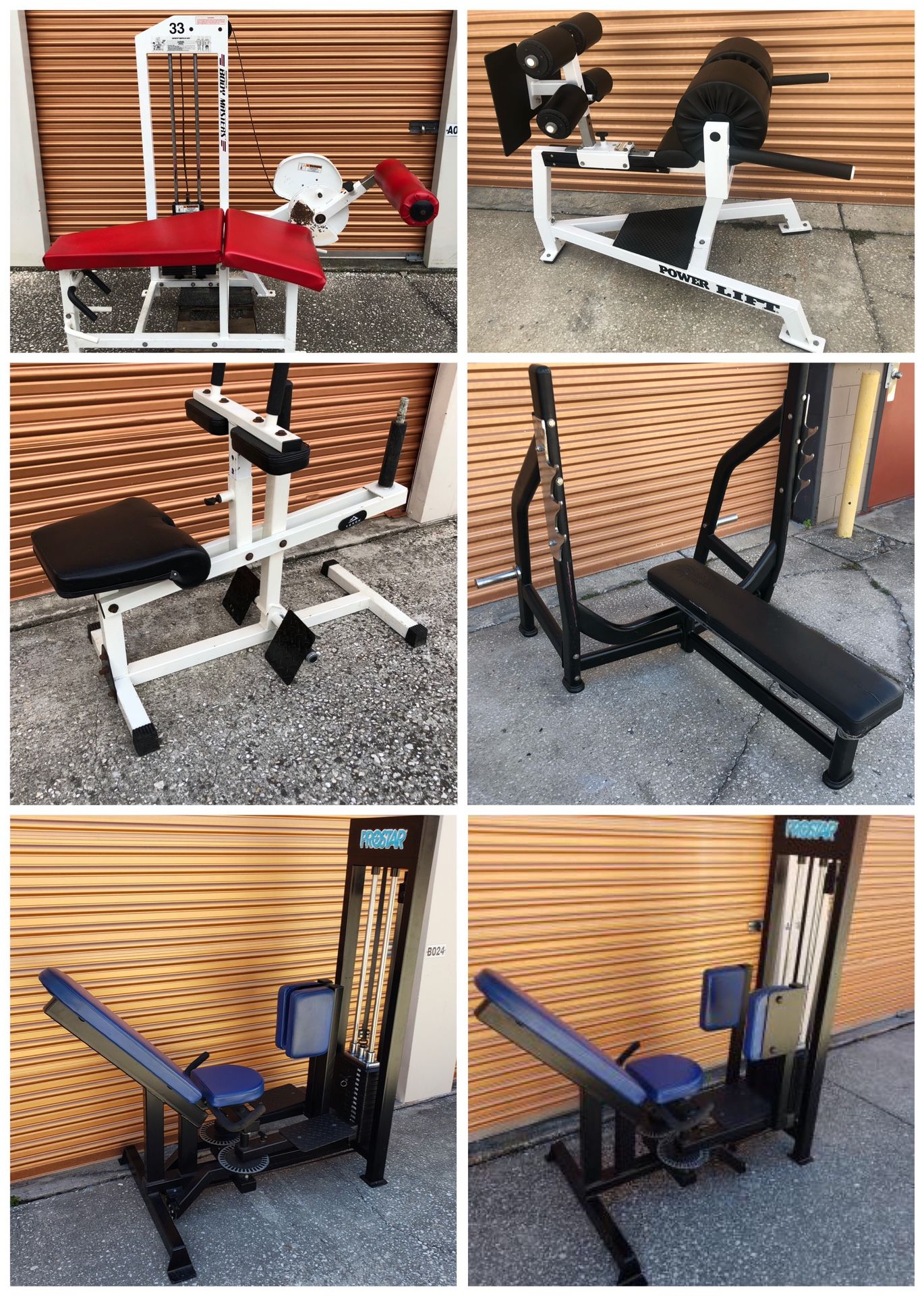 Prone Leg Curl, GHD, Seated Calf, Olympic Weight Bench, Abductor, Leg ...