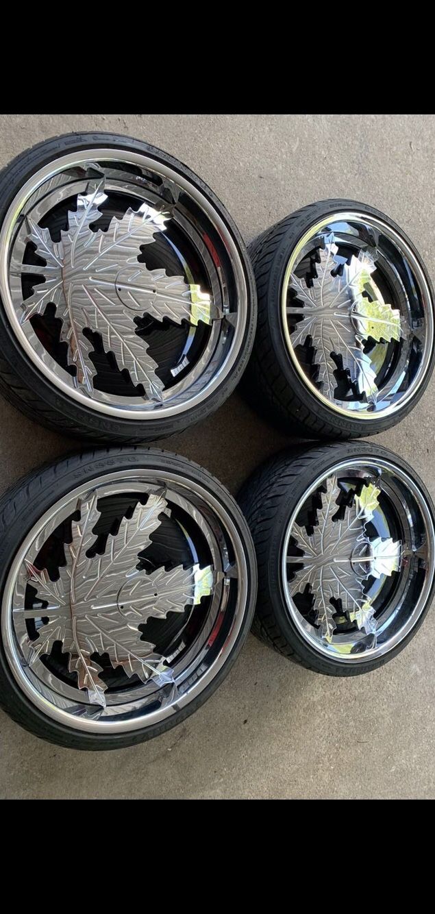 Like New DUB Floaters Rims and Tires 5 Lug Universal Bolt Pattern ...