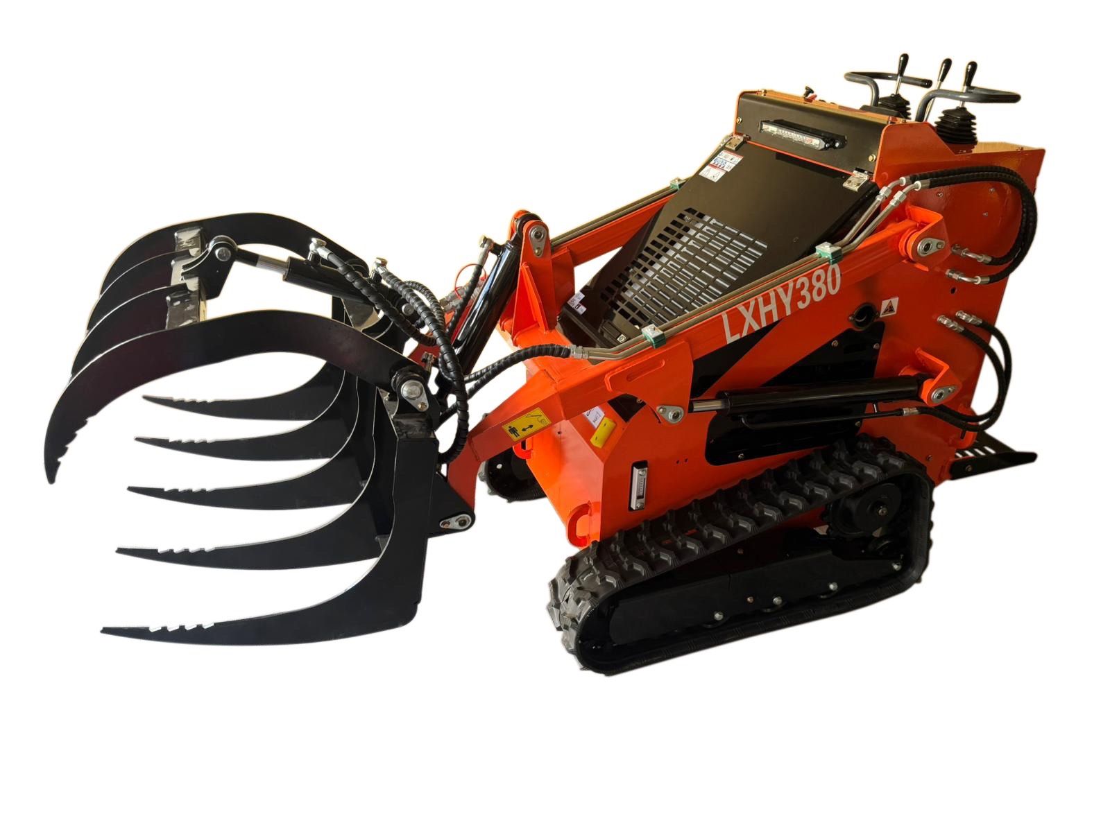 Mini Skid Steer Triangular Track Loader 23.5 HP Gas-Powered Hydraulic ...
