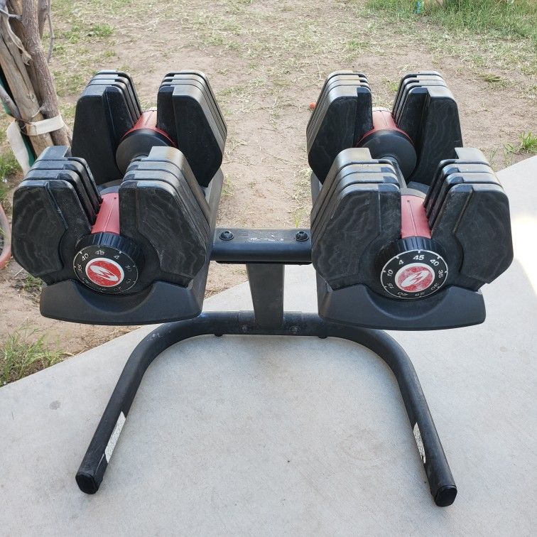 PU 16st & Broadway ( 45lb X 2 ) Bowflex Select Tech Dumbbells With ...