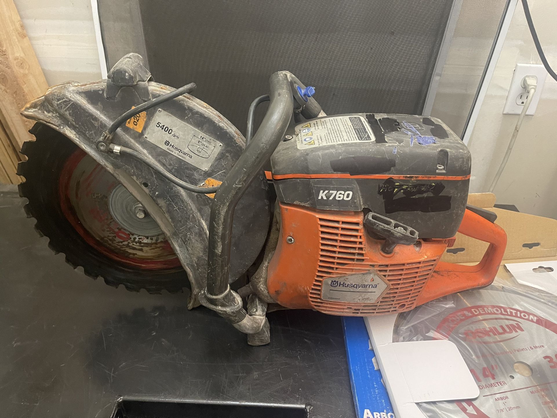 Husqvarna K760 Hot Saw/chop Saw With Extra Demo Blades for Sale in ...
