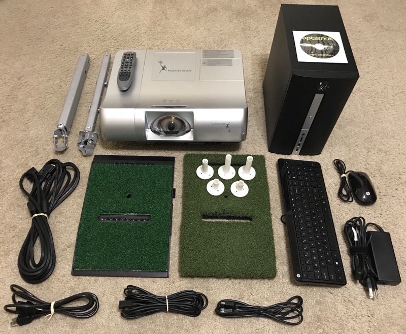 OPTISHOT 2 Golf Simulator w/ Projector, Computer, Mats & Accessories ...