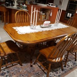 Used oak table and chairs for sale store
