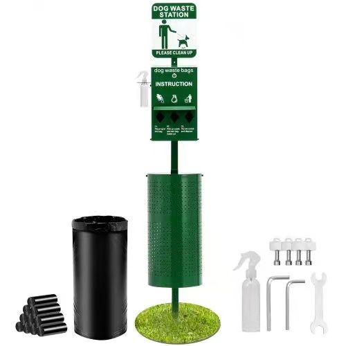 Dog Waste Station with Hand Wash Bottle, Commercial Dog Poop Station ...