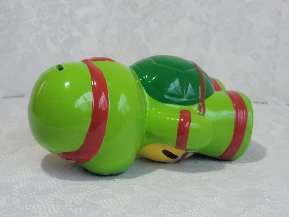 Nickelodeon Teenage Mutant Ninja Turtles Coin Bank Raphael Red Bandana ...