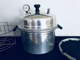Vintage 1933 Burpee Aluminum pressure cooker/canning kitchen appliance ...