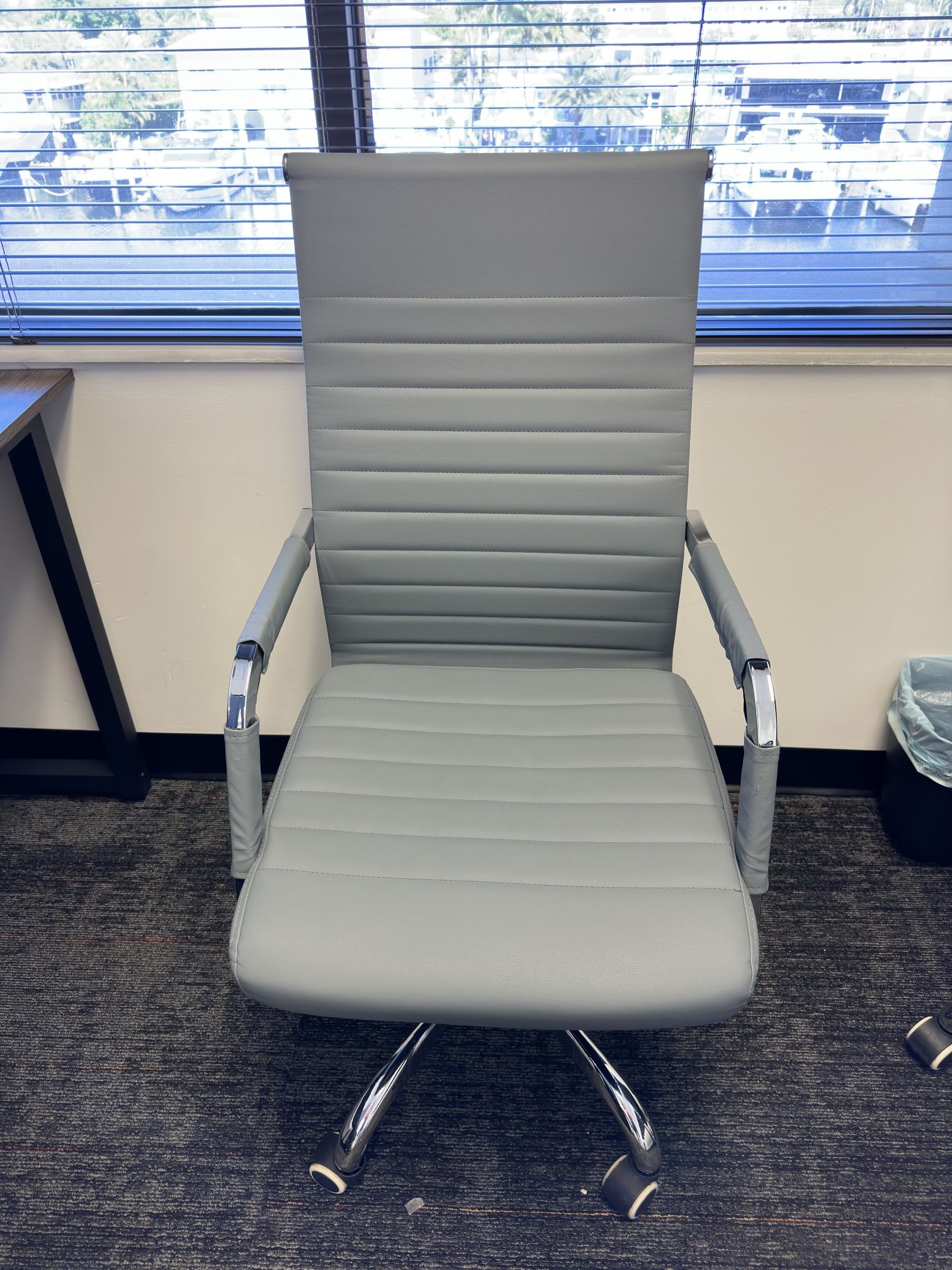 Grey Leather Desk/Task Chairs (with wheels) for Sale in Fort Lauderdale ...
