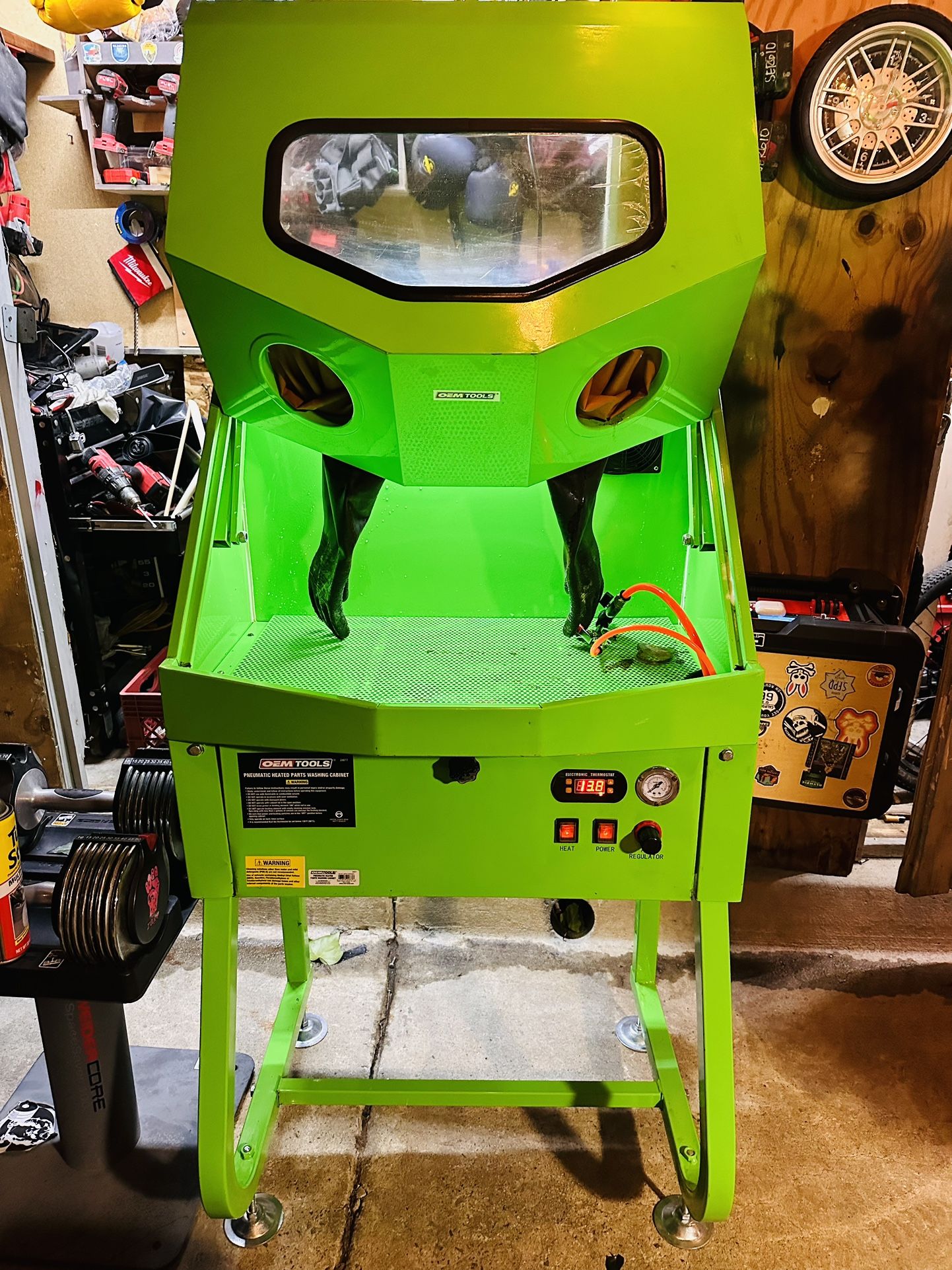 OEM TOOLS 24677 Pneumatic Heated Parts Washing Cabinet, Parts Washer ...