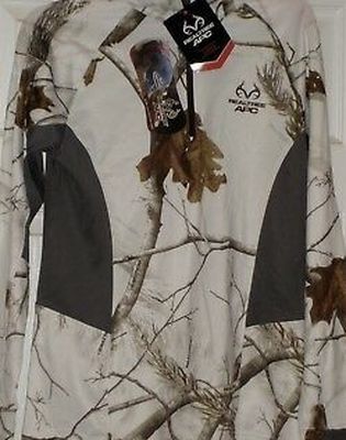 REALTREE APC White Snow Camo with Gray Accent Shirt Pullover Jacket ...
